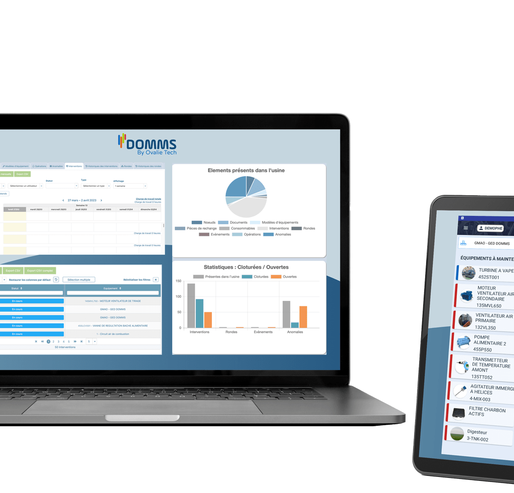 Logiciel GMAO : DOMMS® - Logiciel de gestion de maintenance